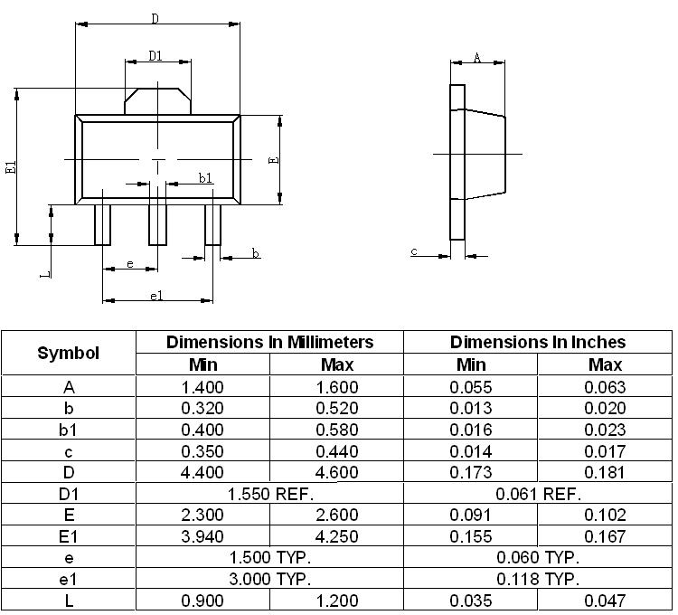 SOT-89 - Vseei 韦盛半导体